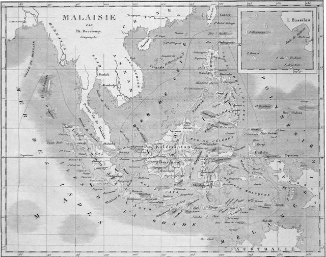 MAP OF MALAYSIA, INDONESIA & PHILIPPINES - 19th Century Engraving £16. ...