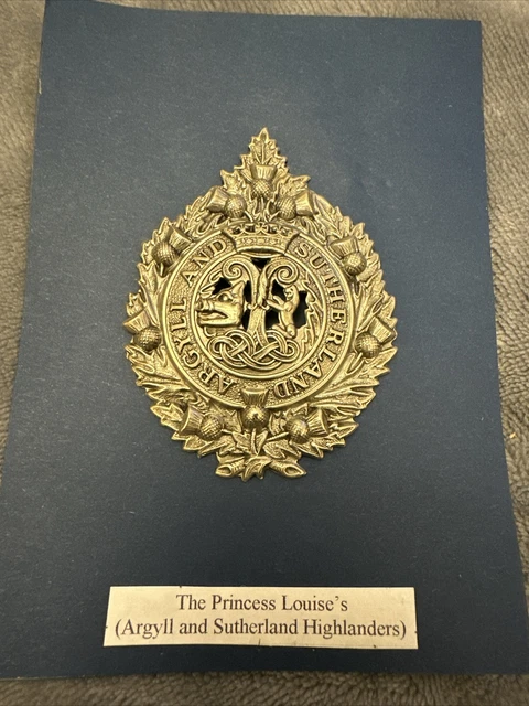 FIRST WORLD WAR Cap Badge Princess Louise Argyll And Sutherland ...