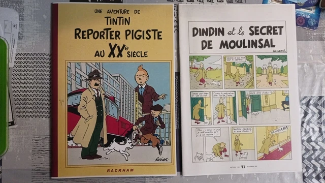 TINTIN PASTICHE - Tintin reporter pigiste au XXème siècle + Dindin et ...