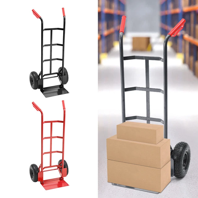 HAND TRUCK TROLLEY 200kg Heavy Duty Cart Dolly Cart Sack Barrow ...