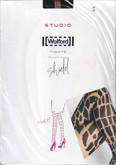COLLANT WOLFORD SHIELD coloris Gobi/Black. Taille S. Placative design ...
