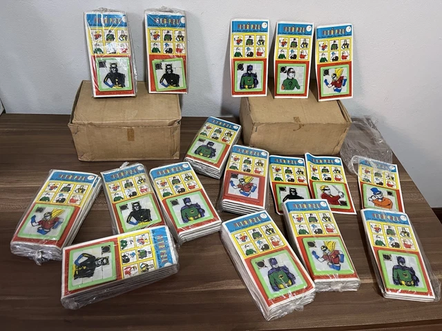 1967 BATMAN SLIDE Puzzles X144 Units Vintage Lot DISTRIB.BOXES Direct ...