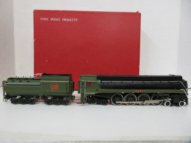 PARK MODEL HO scale brass Canadian National 4-8- 4 custom-painted steam ...