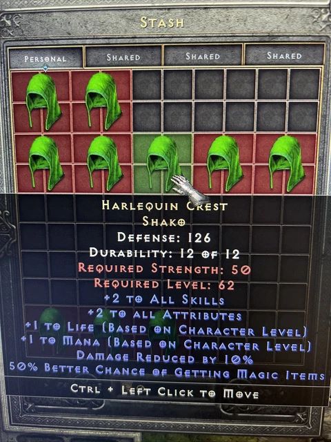 D2R DIABLO 2 Resurrected Shako +2 To All Skill Hat +50%Mf Pc&Ps4/5&xbox ...