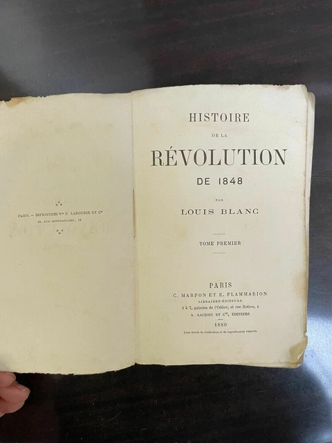 LOUIS BLANC - History of the Revolution of 1848: Volume 1/ Ernest ...