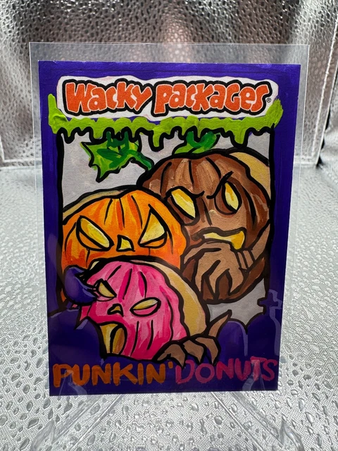 2025 TOPPS WACKY Packages Halloween Edition Punkin' Donuts 1/1 Sketch ...