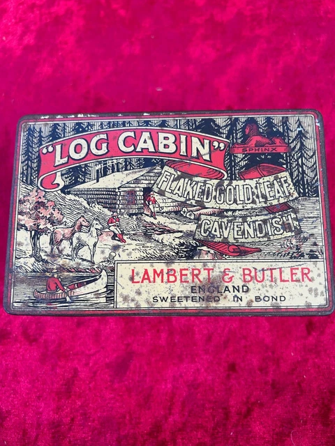 ANTIQUE LAMBERT & Butler Log Cabin cigarettes tin - circa 1900. £25.00 ...