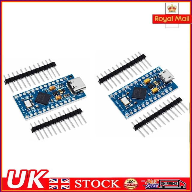 PRO MICRO MODULE Controller ATmega32U4 5V/16MHz Type-C Development ...