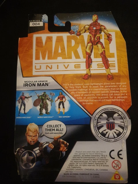 MARVEL UNIVERSE ACTION Figure 3.75" Iron Man Modular Armor 2010 Hasbro ...