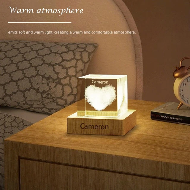 CRYSTAL CUBE 3D Carved Cloud Solar System Night Light Lot A8 F4L6 £22.44 - PicClick UK