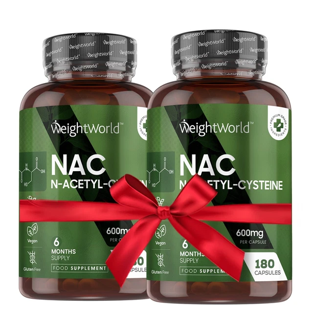 NAC N-ACETYL-CYSTEINE 360 Capsules 600mg | Antioxidant Supplement combo ...