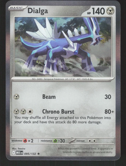 DIALGA 095/132 RARE Pokemon ME01: Mega Evolution £1.81 - PicClick UK