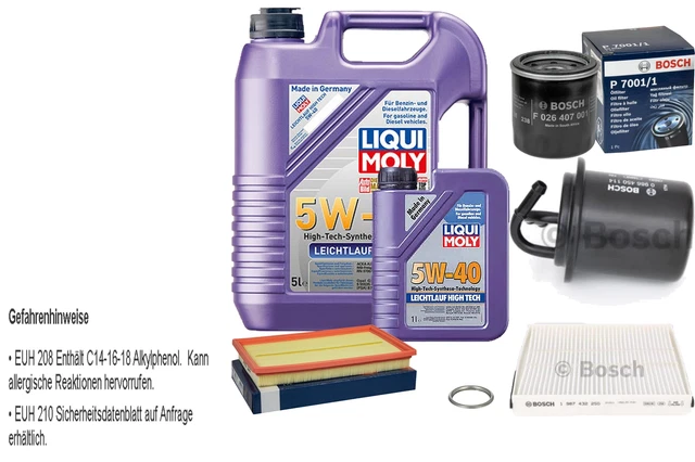 BOSCH INSPECTION SET 6L Liqui Moly Bon Fonctionnement High Technologie 5W-40 EUR 119,76 ...