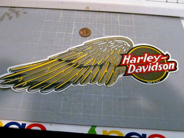 HARLEY DAVIDSON WING Decal Ball Logo Sticker ORIGINAL STOCK GRAY 10 ...