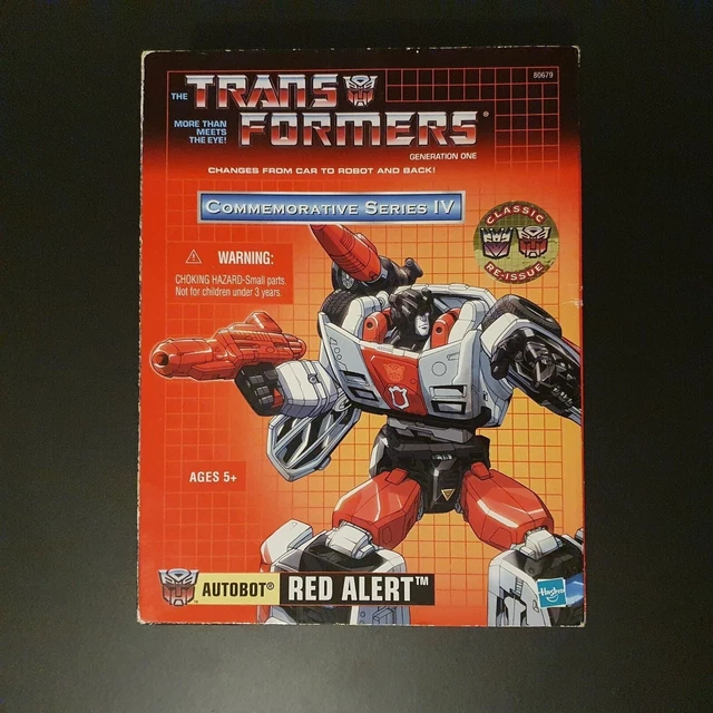 TRANSFORMERS G1 RED Alert Commemorative Series IV EUR 120,32 - PicClick FR