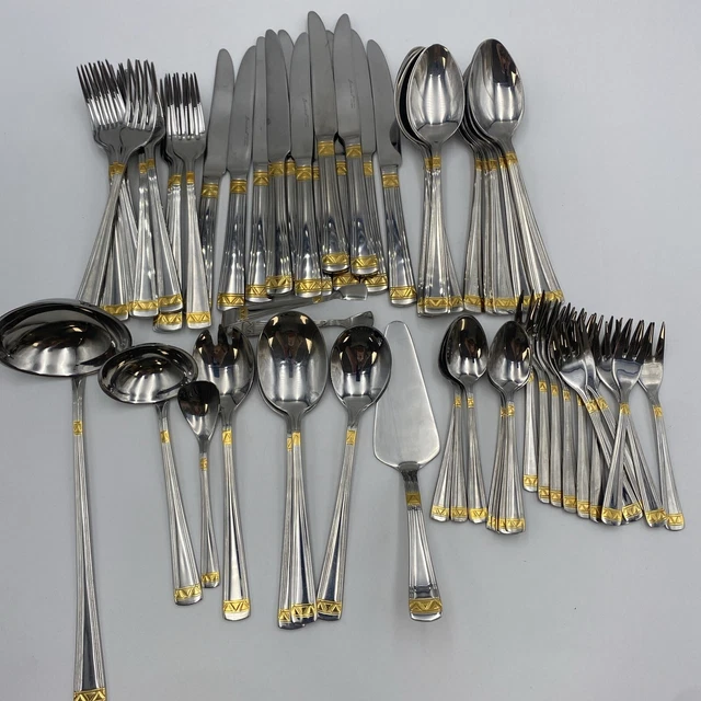 BREITENBACH SOLINGEN 69 Piece Cutlery Set Gold Plated Design C17 £75.00 ...