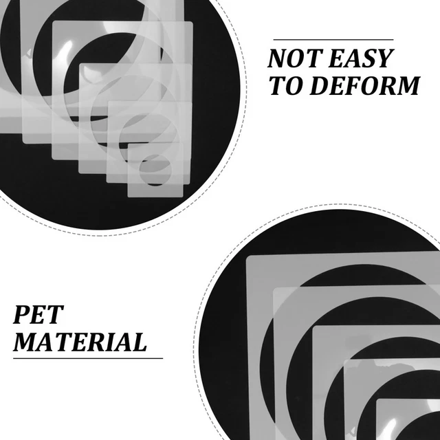 8 PCS REUSABLE Painting Stencils Templates Tool Drawing Spraying £8.99 ...