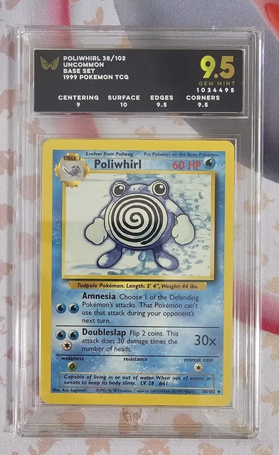 POKÉMON TCG POLIWHIRL Base Set 38/102 Regular Unlimited Uncommon $170. ...