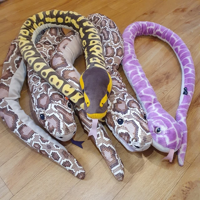 4 X SNAKE Plush Soft Toys Reptiles Ikea Wild Republic ZSL Bundle £19.99 ...