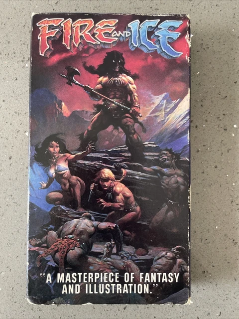 FIRE AND ICE VHS Tape 1983 Frazetta Bakshi Animated Fantasy 80's OOP ...