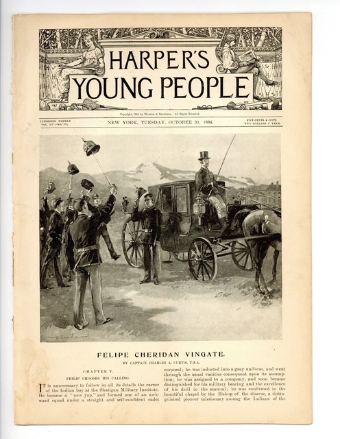 HARPER'S YOUNG PEOPLE Magazine Vol. 15 #783 FR 1894 Low Grade £7.32 ...