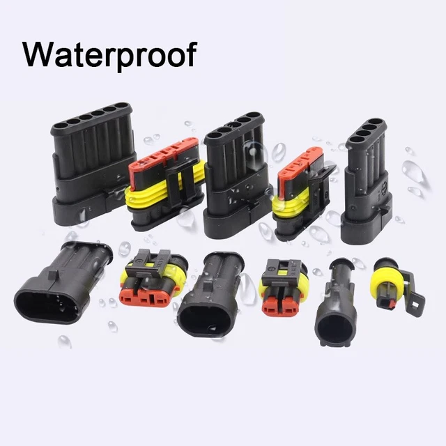 AMP ELECTRICAL WIRE Car Waterproof Connector Superseal Car Kit 1/2/3/4/5/6 Pin EUR 4,33 ...