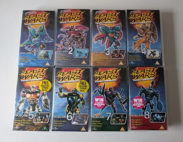 TRANSFORMERS BEAST WARS VHS Collection 1-8 £13.00 - PicClick UK