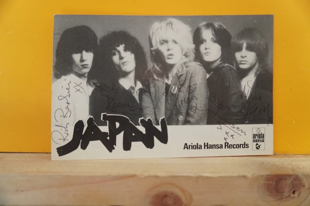 JAPAN+ORIGINAL+LABEL+FULLY SIGNED+PROMOTION FAN POSTCARD+BRAVO ARCHIV+ ...