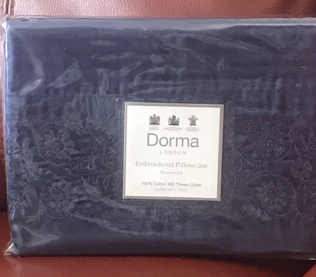 BRAND NEW DIRMA Brunswick Cuffed embroidered Pillowcase/ 300 thread ...