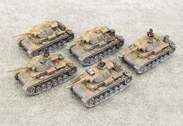 15MM WW2 METAL/RESIN German PANZER III TANKS x5 Well Painted Flames of War 25023 £49.99 ...