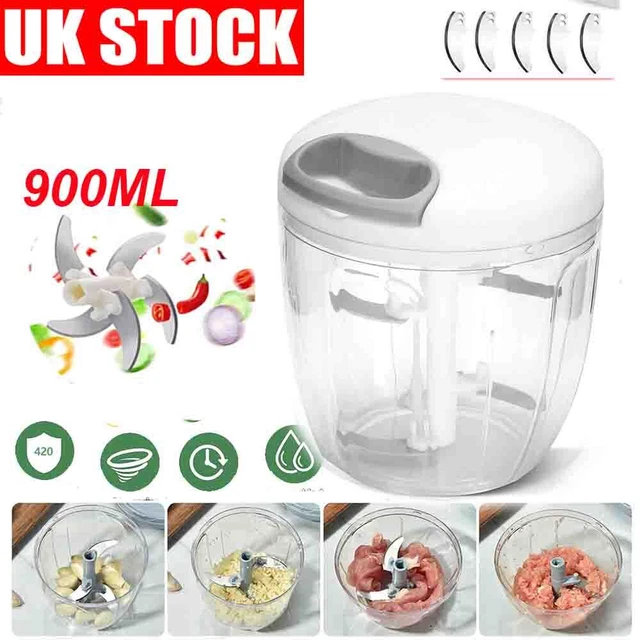 MANUAL CHOPPER VEGETABLE Food Chopper Hand Held Pulling Slicer Kitchen ...
