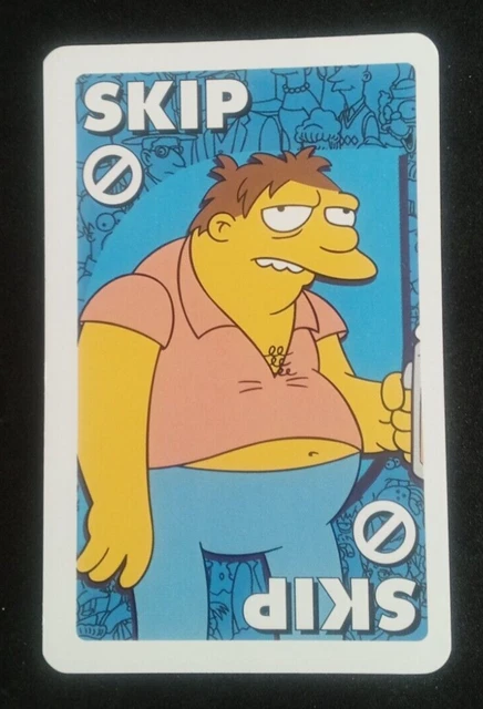 THE SIMPSONS UNO Card Blue Barney Skip Card £1.85 - PicClick UK