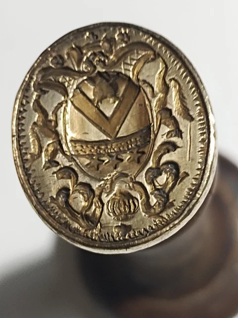 ANCIEN SCEAU CACHET, Armoiries Comte 18e/ 19e Siècle EUR 95,00 ...