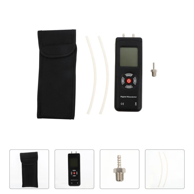 MANOMETER PROBES DIFFERENTIAL Pressure Gauge Dual Input Handheld ...