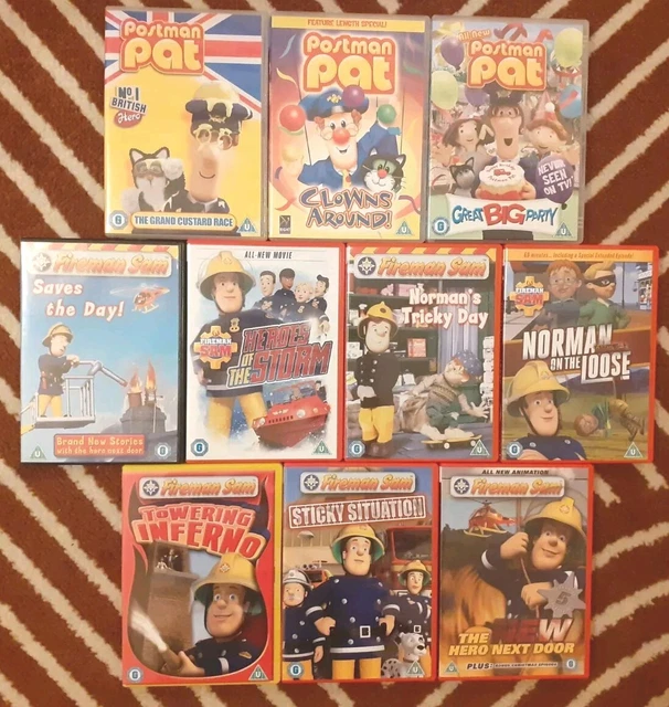 FIREMAN SAM & Postman Pat Dvd Dundle - Sticky Situation + More £12.00 - PicClick UK