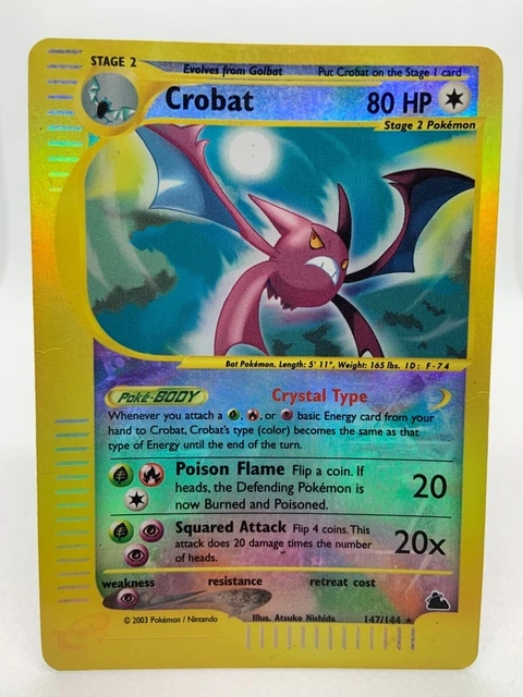 POKÉMON CROBAT 147/144 Skyridge Reverse Holo Secret rare EUR 173,04 ...