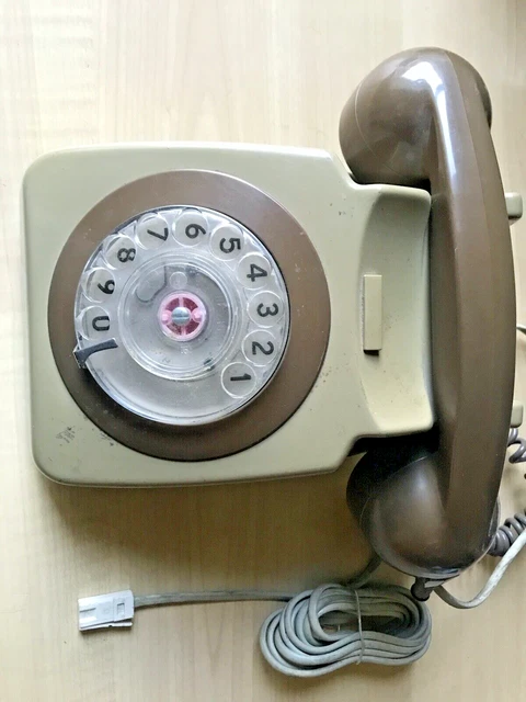 RETRO VINTAGE ROTARY Dial Telephone from 1960s in good working ...