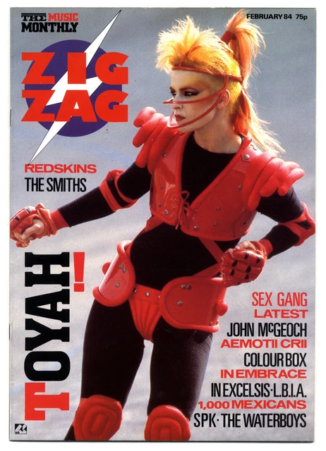 ZIGZAG MAGAZINE FEBRUARY 1984 Smiths SPK Toyah John McGeoch Redskins In ...