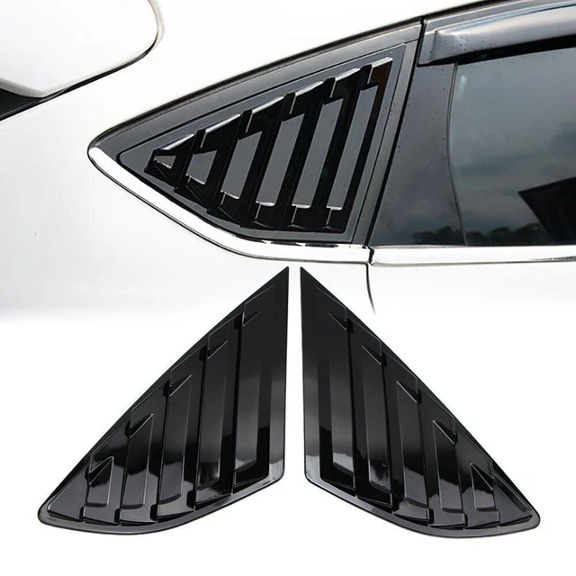 BLACK REAR SIDE Quarter Window Louver Cover for Ford Mondeo MK5 2014 ...