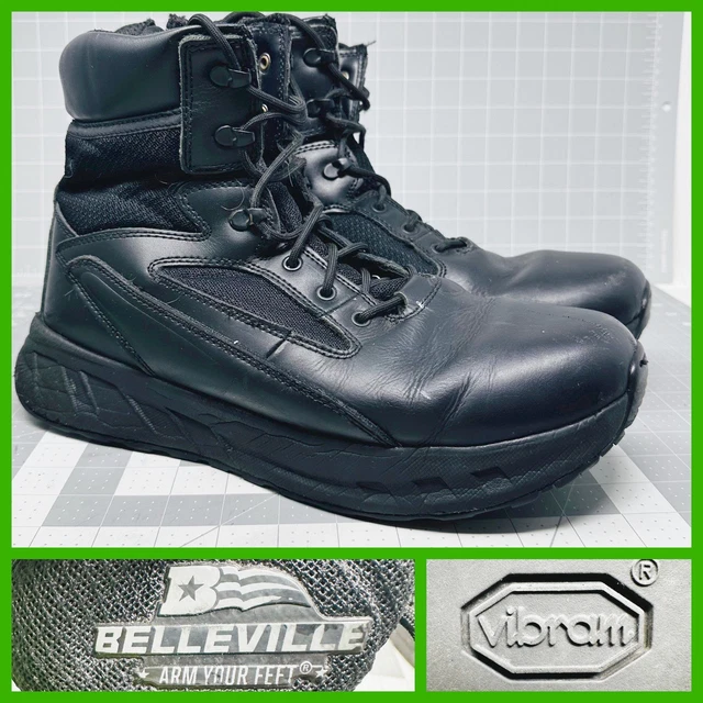 BELLEVILLE MAXX6Z TACTICAL Boots Men 14W Black Leather Vibram Gorpcore ...