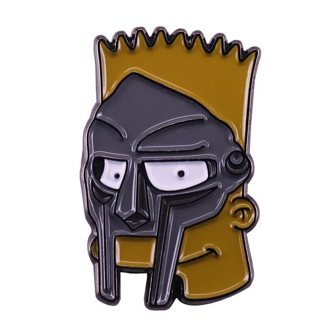 THE SIMPSONS MF Doom Bart Wearing A Metal Mask Enamel Pin £6.29 ...