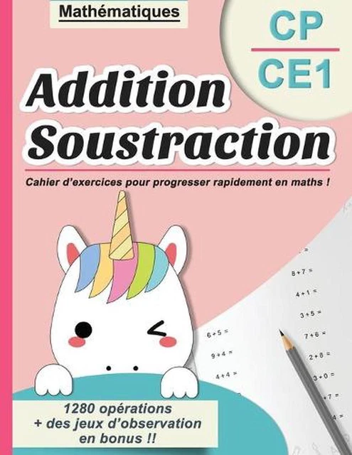 ADDITION SOUSTRACTION CP CE1: Math?matiques - Cahier d'exercices pour progresser EUR 19,95 ...