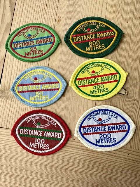 VINTAGE SWIMMING BADGES 1980s Cloth Badges S.T.A Swim Rare! £15.00 ...