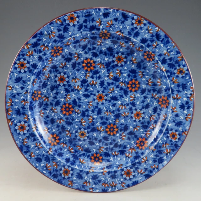 ANTIQUE POTTERY PEARLWARE Blue Transfer Spode Daisy 7" Plate 1825 ...