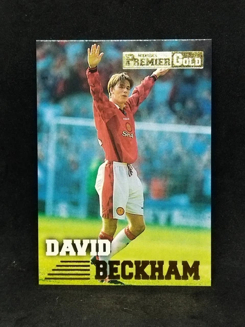 DAVID BECKHAM 1996-97 Merlin Premier Gold #92 Rookie RC confezione ...