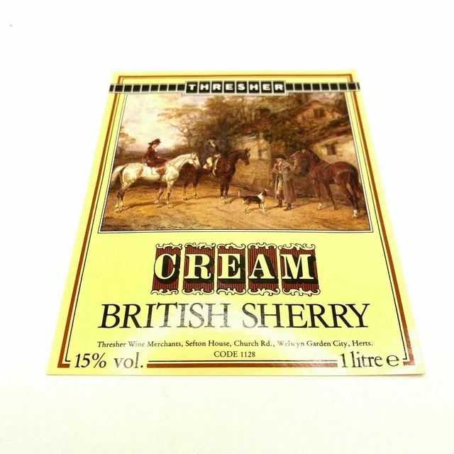 BREWERIANA BOTTLE LABEL Cream British Sherry New Collectable £2.50 ...