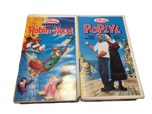 RARE VINTAGE DISNEY Classics VHS Bundle Popeye and Robin Hood £19.99 ...