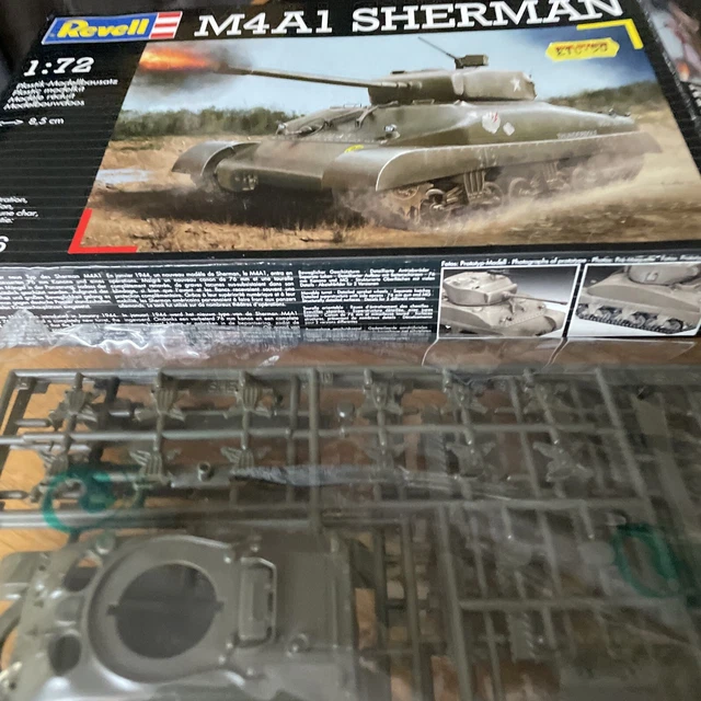 REVELL M4A1 SHERMAN Tank 03196 1:72 scale preowned sealed pack $17.21 ...