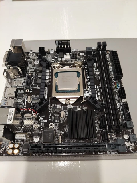 GIGABYTE H110N MINI ITX Motherboard, Intel i5 6500 Cpu, 8gb DDR4 ...