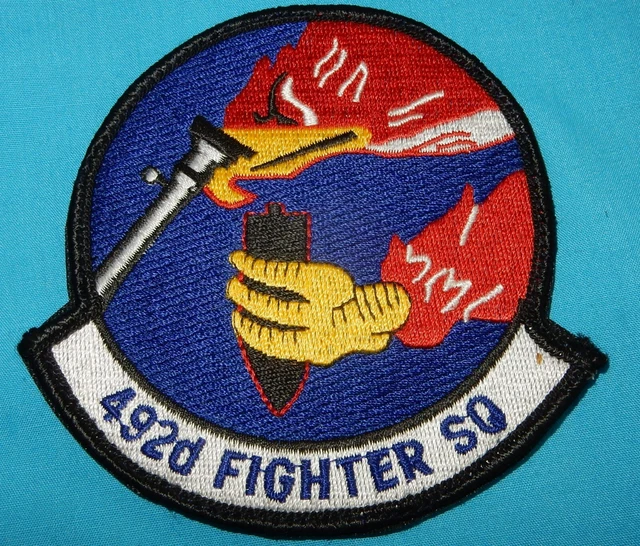 USAF US AIRFORCE 492d FIGHTER SQUADRON PATCH UNITED STATES RAF ...